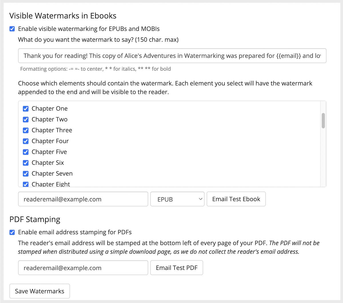 Watermarking EPUB and PDF Files | BookFunnel Author Knowledge Base